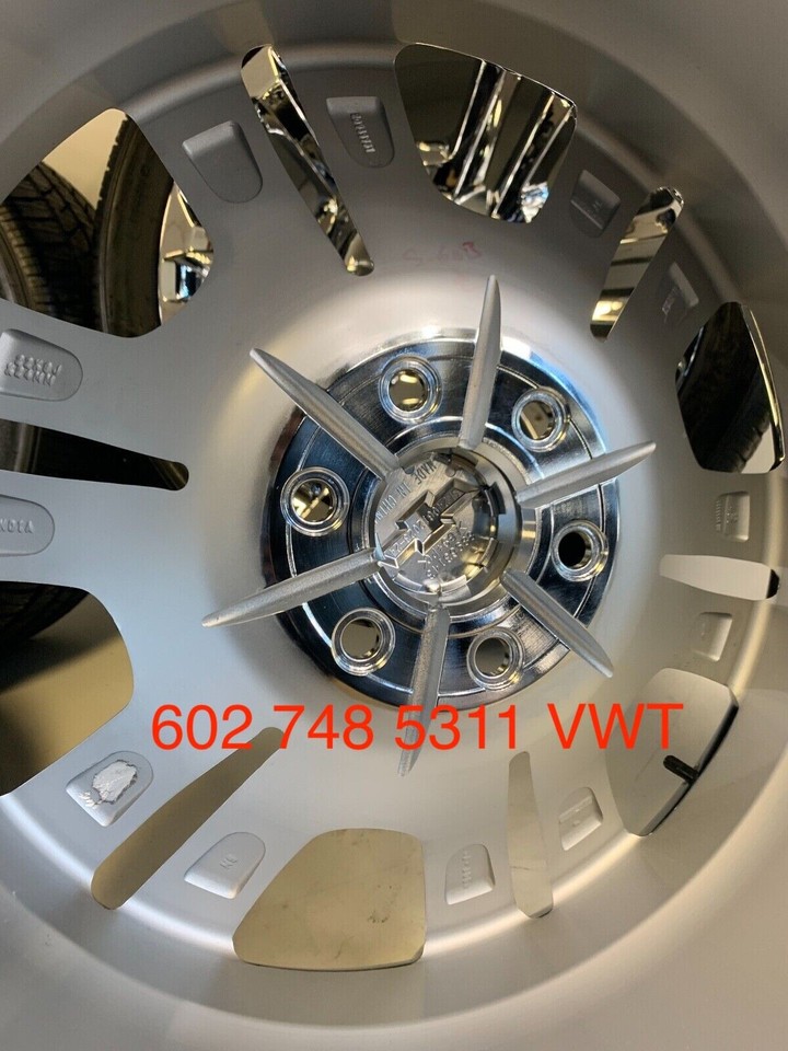 22" OEM FACTORY CHROME CADILLAC CHEVY SILVERADO GMC SIERRA WHEELS RIMS ...