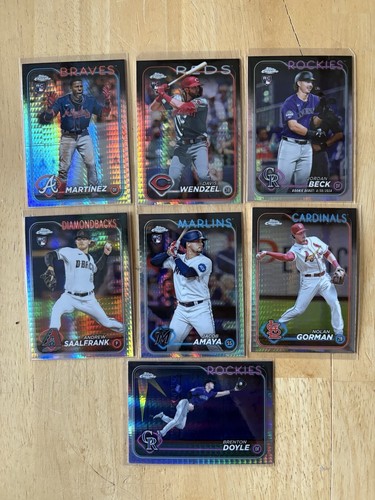 2024 Topps Chrome Prism Refractor Parallel 7 Card Lot No Dupes RC NL | eBay