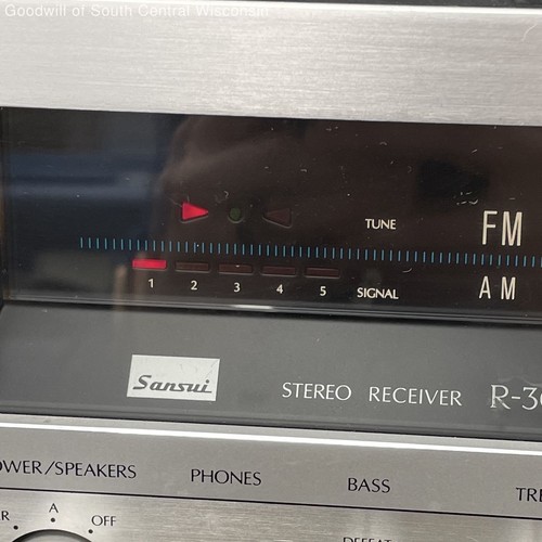 Vintage SANSUI R-30 25w Silverface Stereo Receiver (AM-FM/Phono/Aux ...
