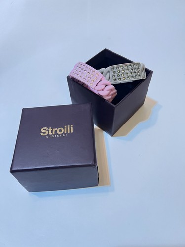 NEW Stroili Women's Silicone Bracelets - ITALY - Pink and Gray - IN ...