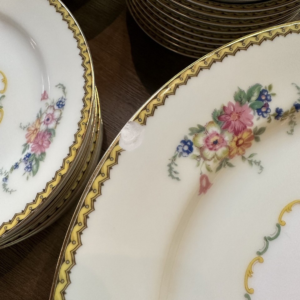 77 Piece Noritake M Japan Creamware China Setting 11 12 Dinner Plates ...