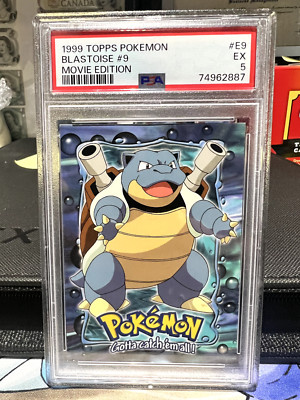 1999 Topps Pokemon the Movie Edition Blastoise Die-Cut #9 Black Logo ...