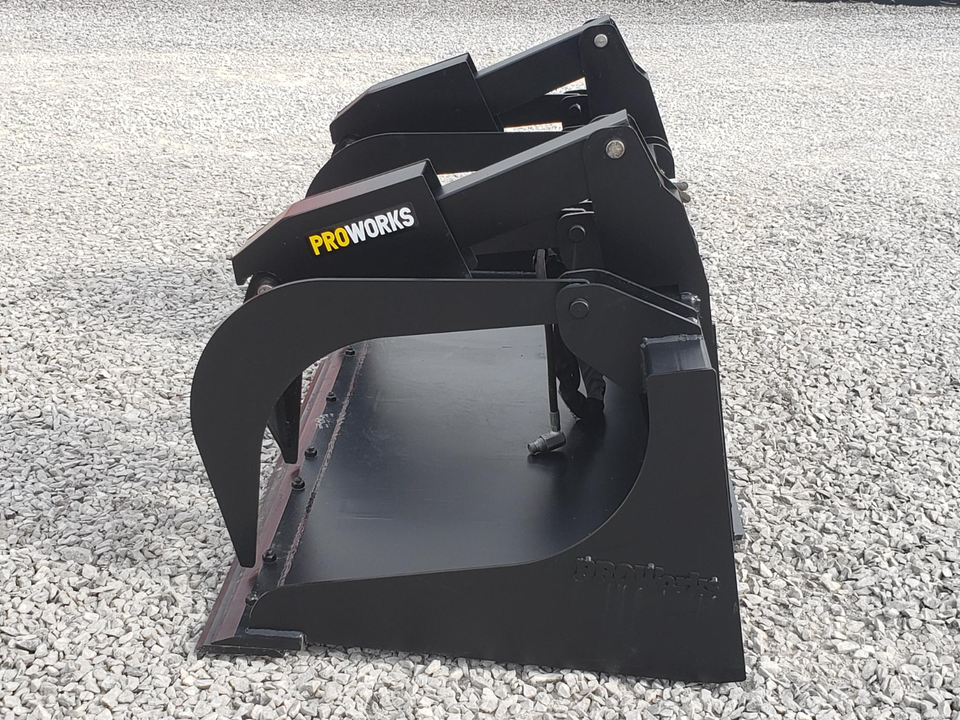80″ Severe Duty Solid Bottom Bucket Grapple with Bolt on Edge Fits Skid ...