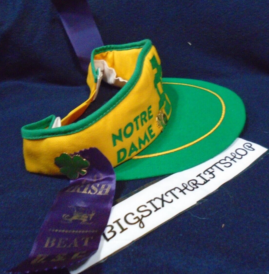 Vintage Notre Dame Fighting Irish GO IRISH BEAT USC RIBBONS Snapback ...