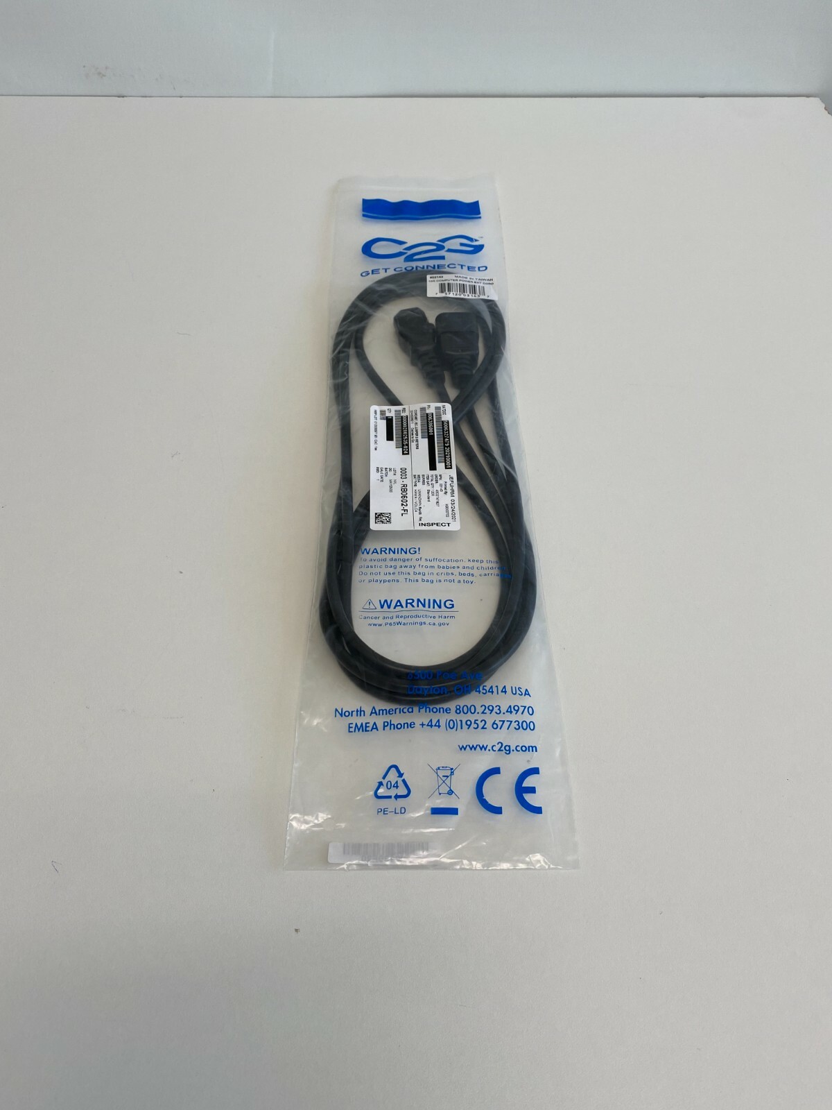 PP24: Lot of 2 C2G 03143 10ft 18 AWG Computer Power Extension Cord | eBay