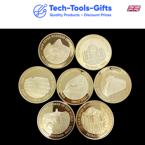 Seven Wonders Of The World Commemorative Coin Collectible Gift Him/Her ...