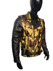 Men Leather Biker Jacket Mens Camouflage Real Classic Camo Motorcycle ...