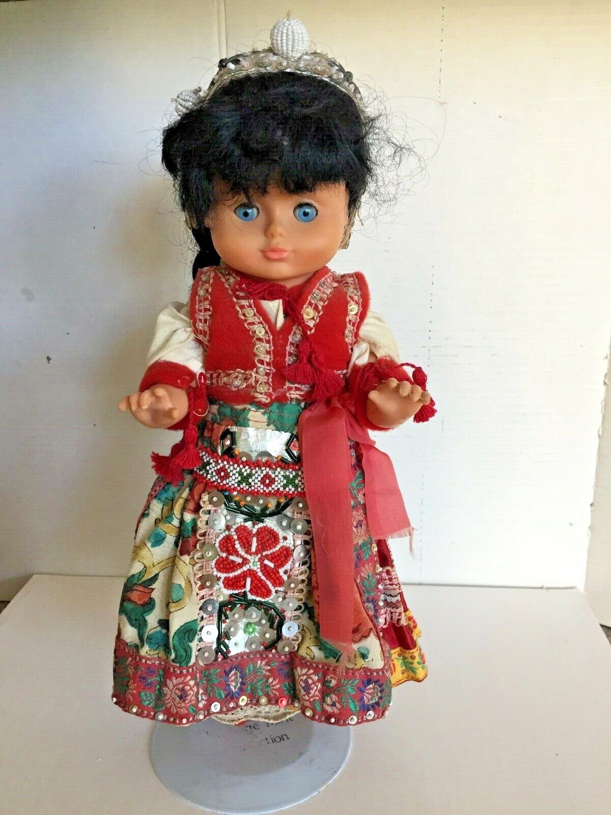 VTG Eastern European Doll Blue Eyes Open & Close, Sewn Handmade ...