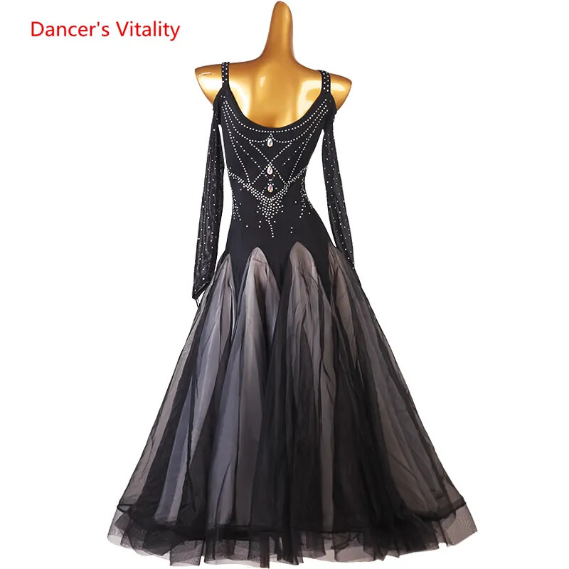 Modern Dance Skirt Women National Standard Dance Dress Waltz ...
