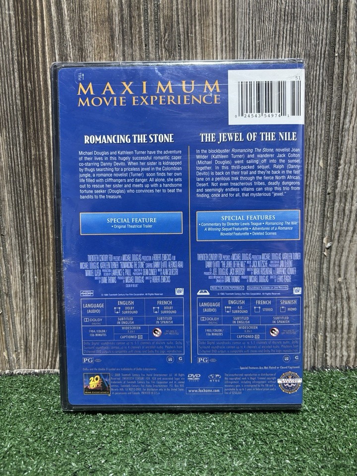 Romancing The Stone / The Jewel Of The Nile 2 DVD Set 2008 Double ...