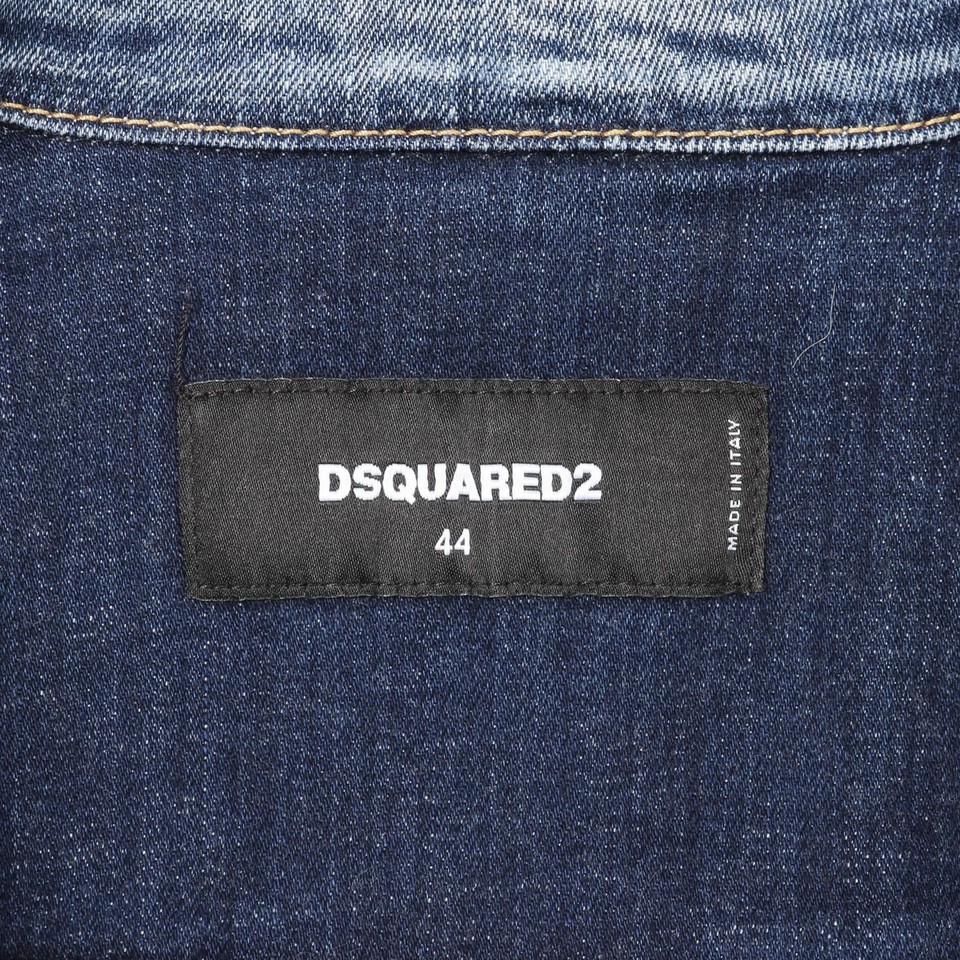 Dsquared Dsquared2 Icon Splatter Dan Jacket Denim Cotton Navy Type | eBay