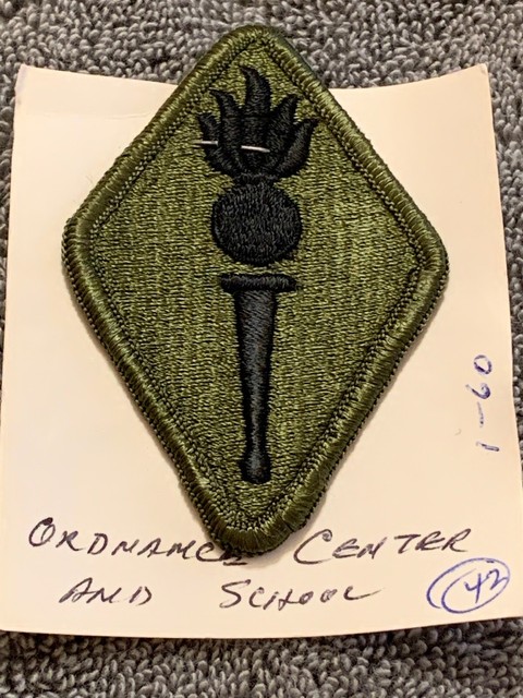 US ARMY ORDNANCE CENTER & SCHOOL PATCH | eBay