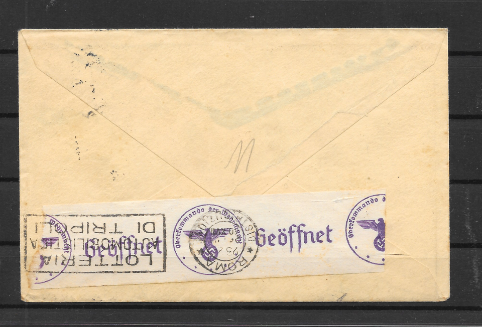 GERMANY - 1940 Cover to Italy with Geoffnet Censorship Strip | eBay