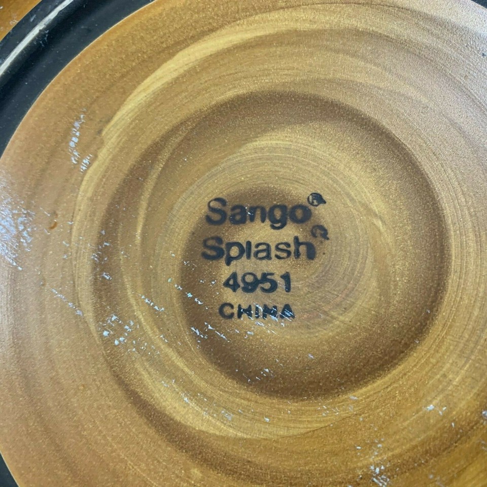 Sango SPLASH BROWN Dinner Plate 11" | eBay