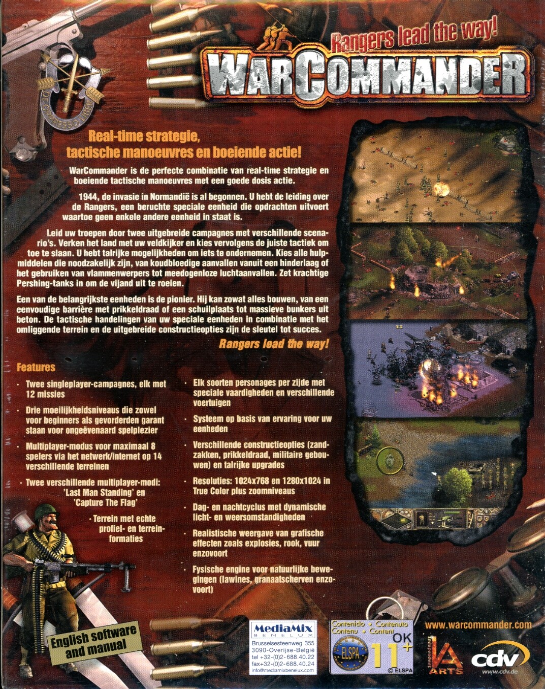 War Commander Rangers Lead the Way - Brand New sealed Big-Box - PC WW2 ...