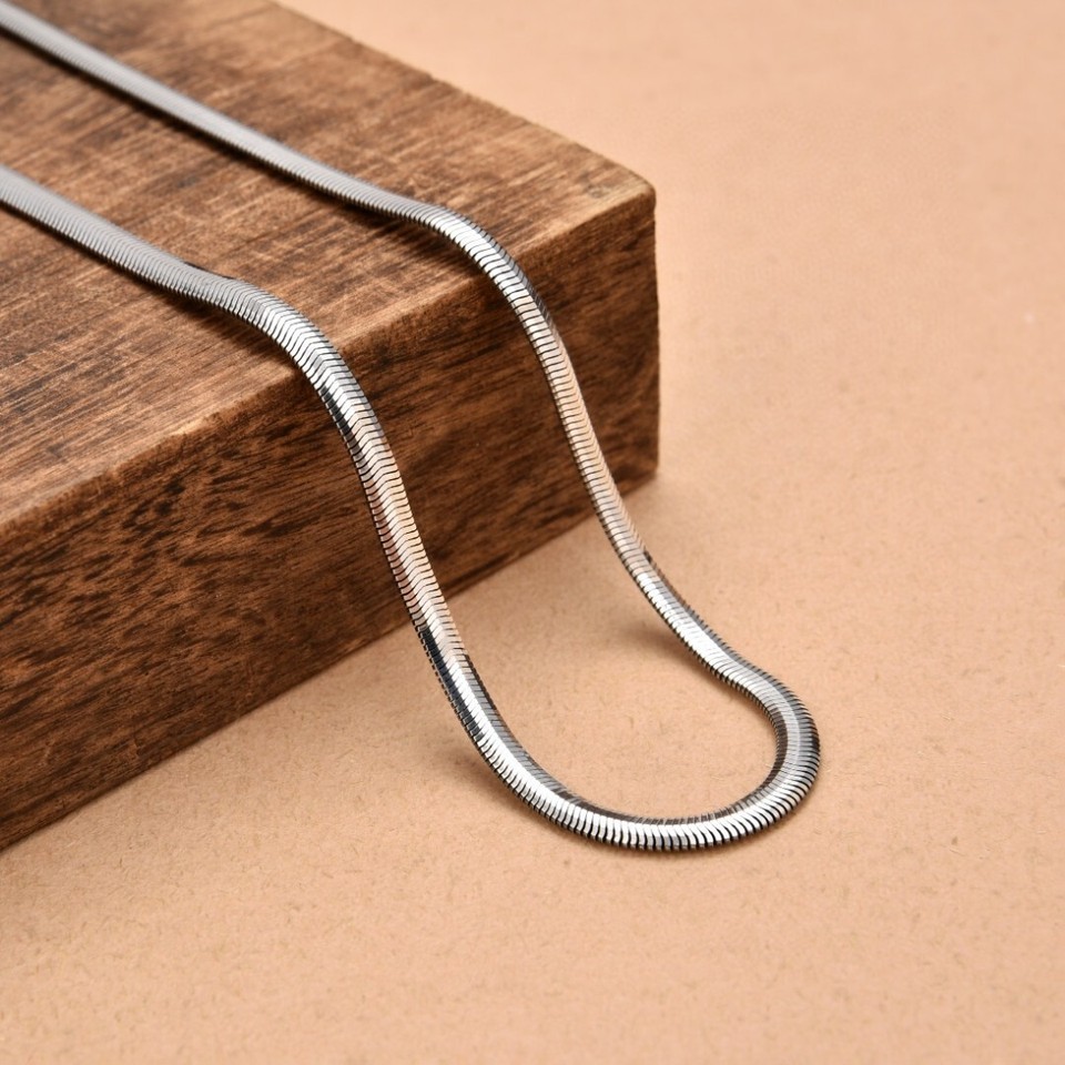 L25 Snake Chain Vajra Symbols Buddhist 4 Mm 60 Cm Sterling Silver 925 ...