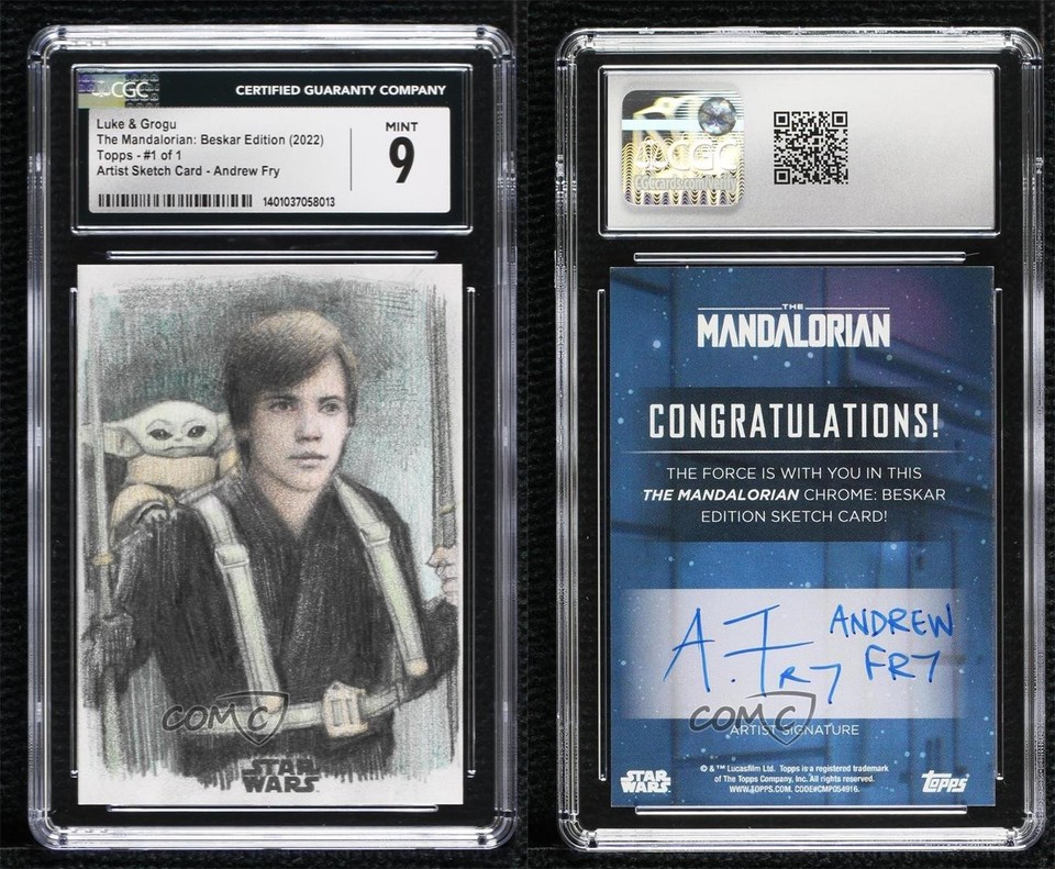 2022 Topps 1/1 Andrew Fry CGC 9 Mint Auto Sketch p1l | eBay
