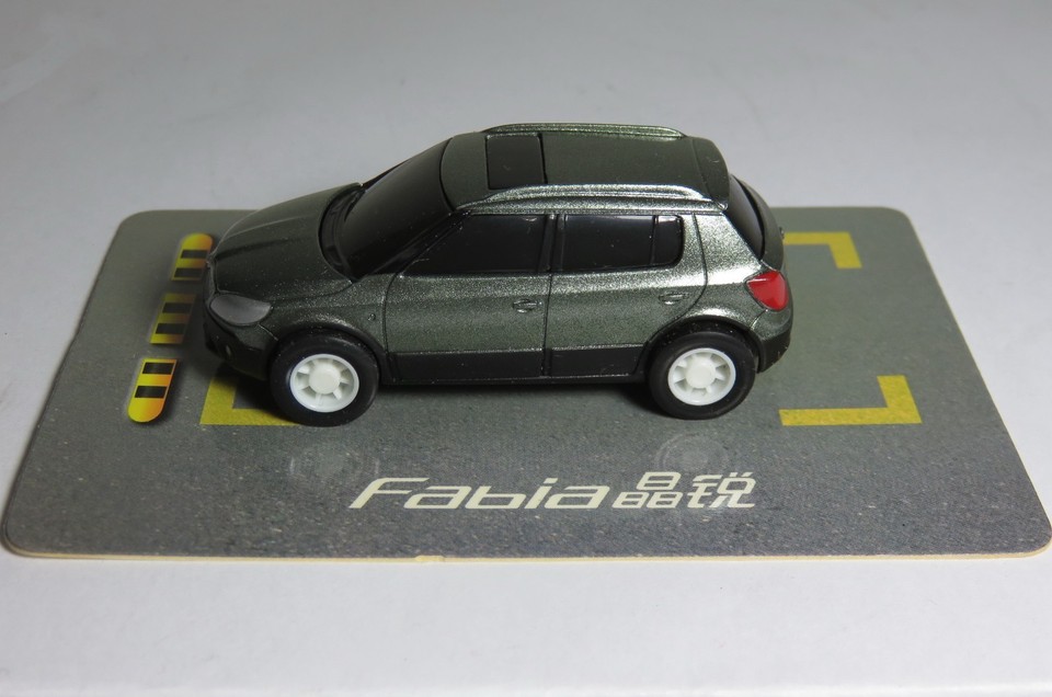 Skoda Fabia plastic toy model with a pull-back mechanism is a genuine ...