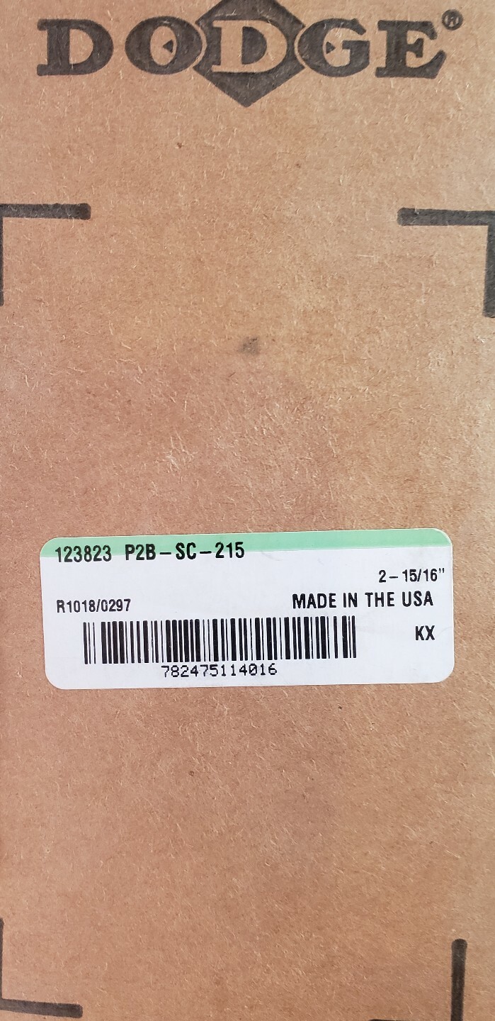DODGE PILLOW BLOCK BALL BEARING 123823, P2B-SC-215, 2-15/16" | eBay