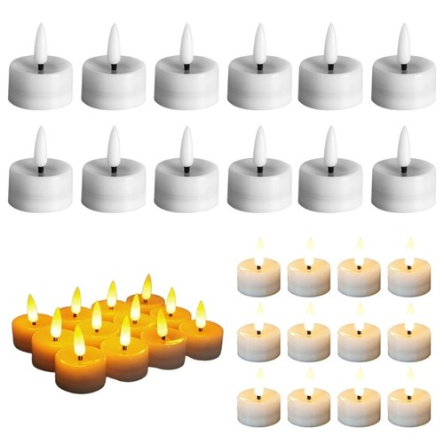 12pcs Battery Operated Tea Lights Mini Flameless LED Tealight for ...