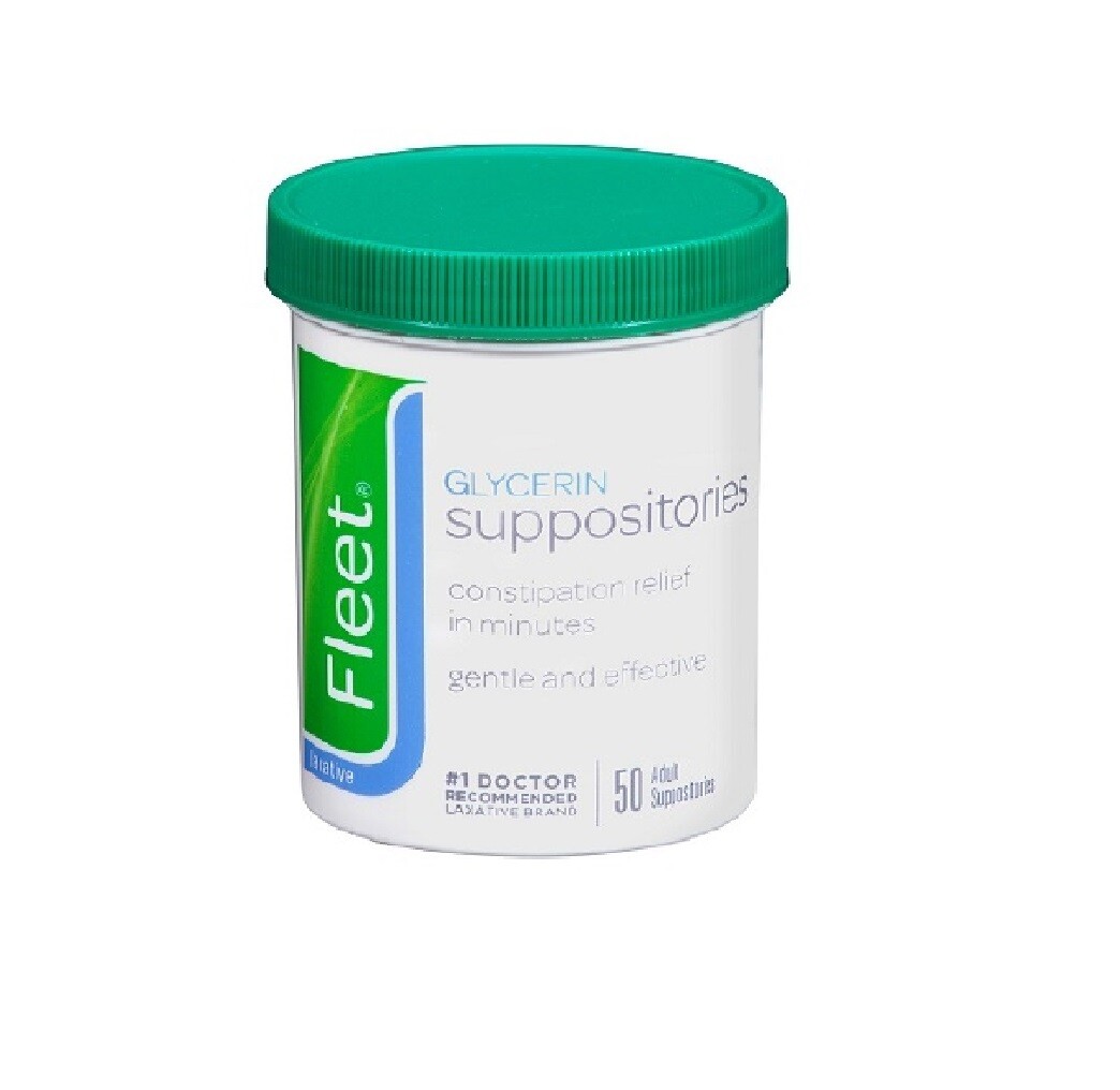 Fleet Laxative Suppository 2 Gram Strength Glycerin - 50/Jar ...