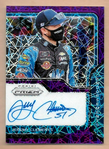 JEREMY CLEMENTS 2021 PANINI PRIZM PURPLE SP AUTOGRAPH AUTO CARD #'D /99 ...