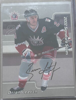 2002-03 Be A Player Hockey Signature Series Autograph #LBL Brian Leetch ...