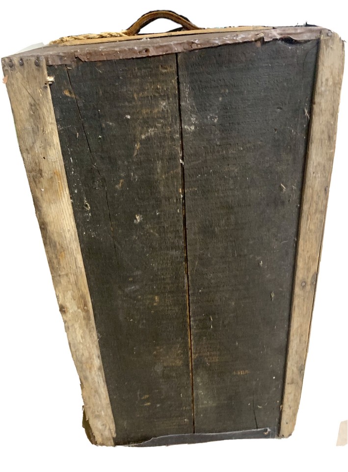 ANTIQUE 1800s STEAMER TRUNK VINTAGE HUMPBACK STAGECOACH CHEST TRAY 18 X ...