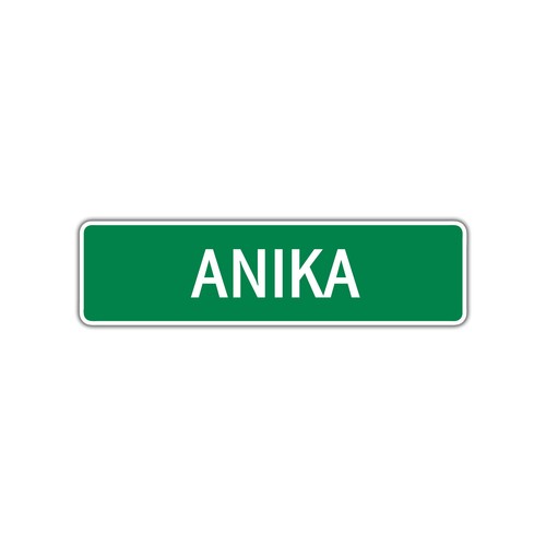Anika Girls Name Letter Printed Label Art Decor Novelty Aluminum Metal ...