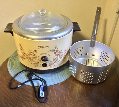 Vintage Flavo-Rite Automatic Electric Cooker Fryer With Basket & Lid ...