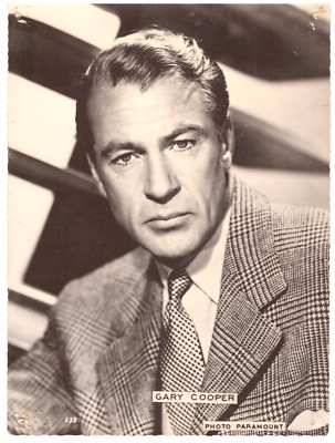 Map Postcard Old Gary Cooper Photo PARAMOUNT 17x22cm 1952 | eBay