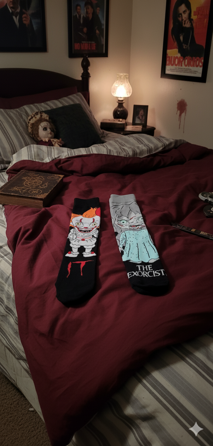🎃IT Pennywise & The Exorcist Socks 2-Pack - Brand New Horror Movie Crew ...