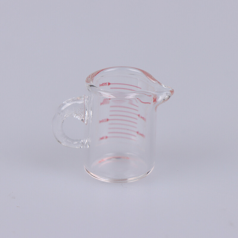 1PCS New 1:12 Dollhouse Glass Measuring Cup Model Furniture Decor ...