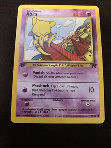 First Edition Abra Pokémon Card 49/82 | eBay