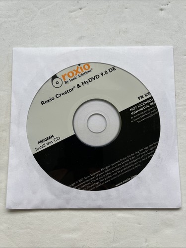 New Sealed Roxio Creator & MyDVD 9.0 DE CD / DVD Burning Recording ...