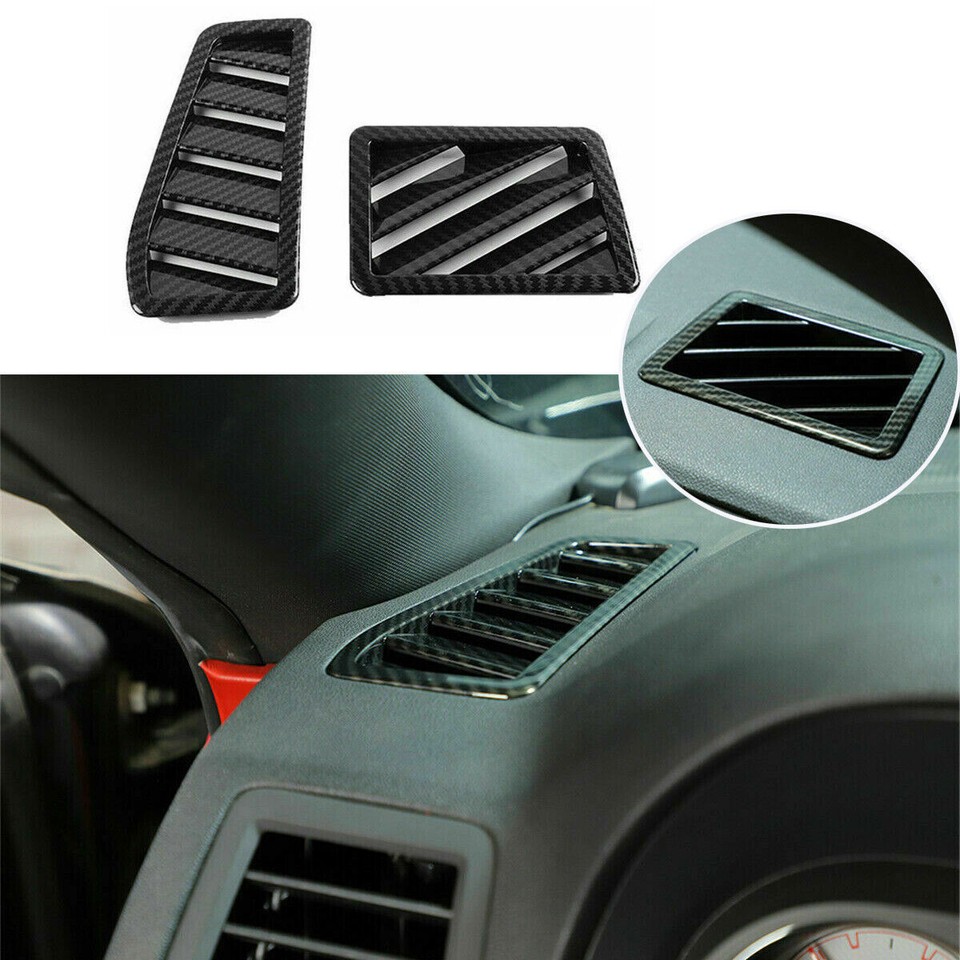 12X Carbon Fiber Interior Dash Panel Cover Trim Kit For Dodge ...