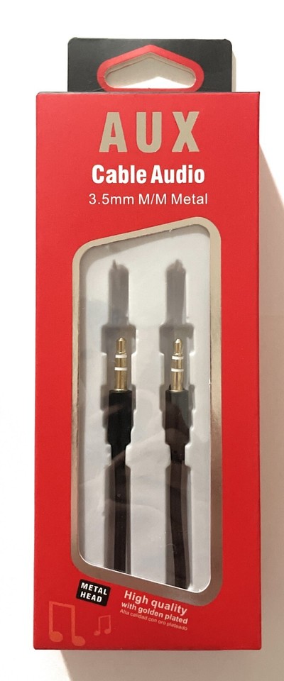 Black 3.5mm Stereo Male to Male Mini Jack Port Extension Audio Aux ...