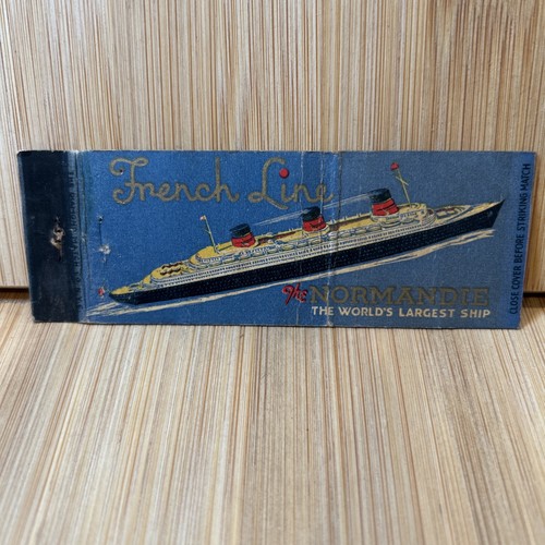 Vintage Matchbook “French Line Normandie Worlds Largest Ship ...