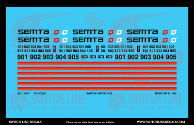 HO Scale SEMTA GP Locomotive Decal Set 901-905 | eBay