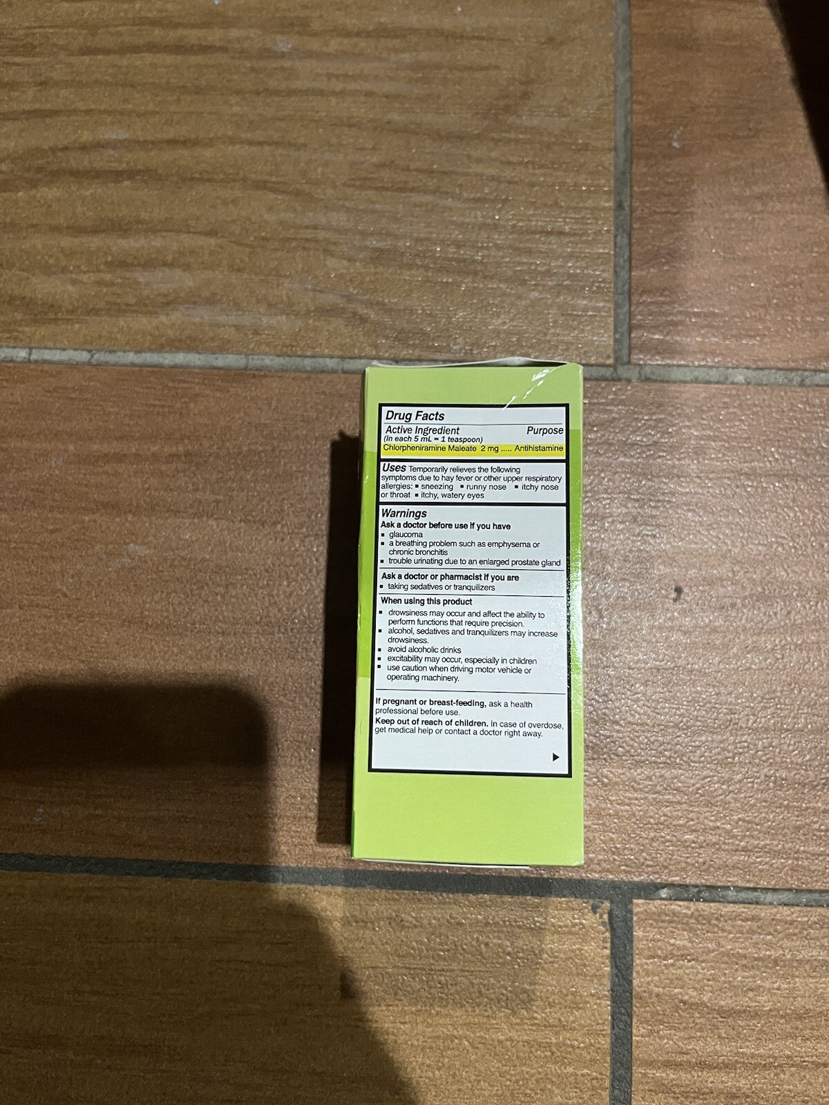 Chlor-o-phan Antihistamine Syrup 120 Ml | eBay