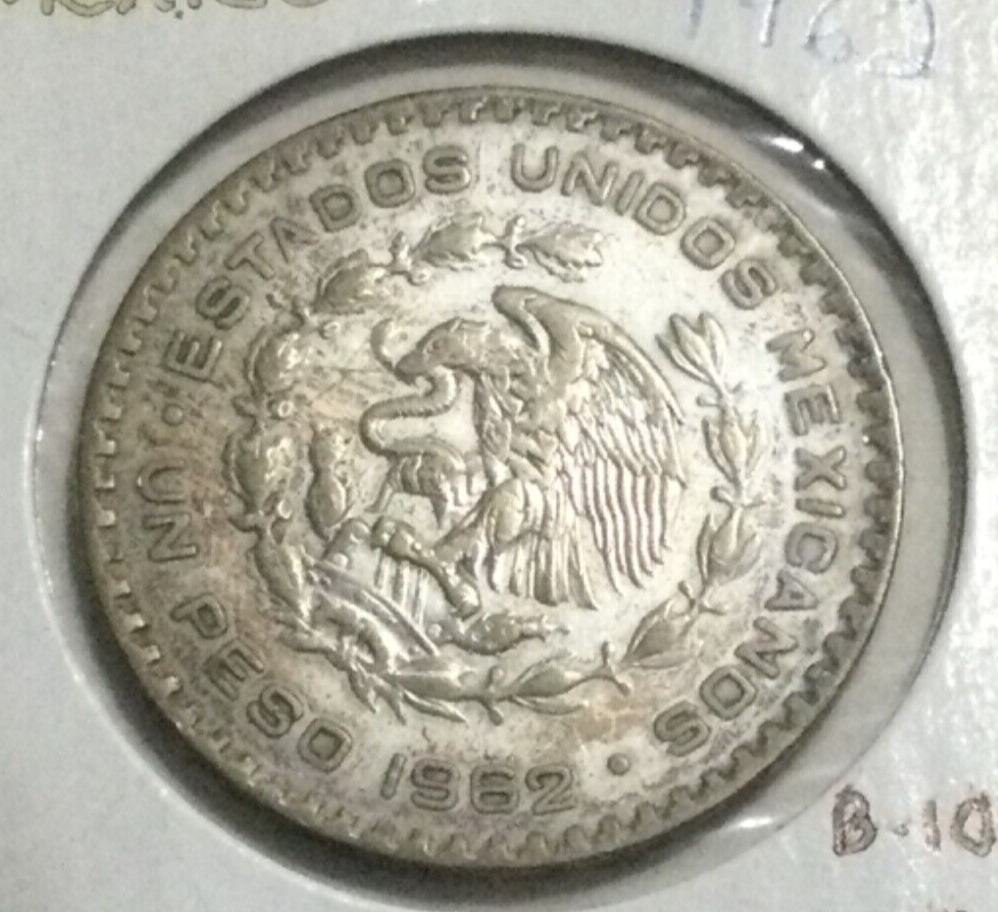 Mexico 1962 1 one un Peso Silver Coin Mexican Morelos | eBay