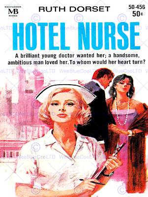 BOOK COVER HOTEL NURSE PULP ROMANCE FICTION NOVEL DOCTOR HEART USA ...