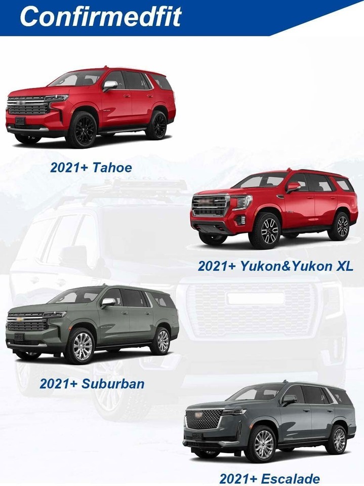 For 2021-2024 Suburban Tahoe Yukon Escalade Roof Rack Cross Rails Fit ...