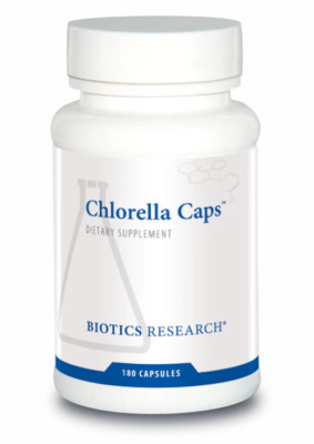 Biotics Research CHLORELLA CAPS 180 Capsules Algae Detox Vit A D B12 ...