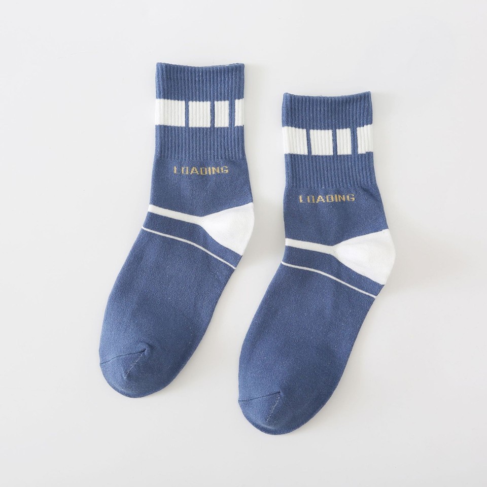 5 Pairs Autumn Winter Sports Socks Breathable Cotton Sweat Wicking ...