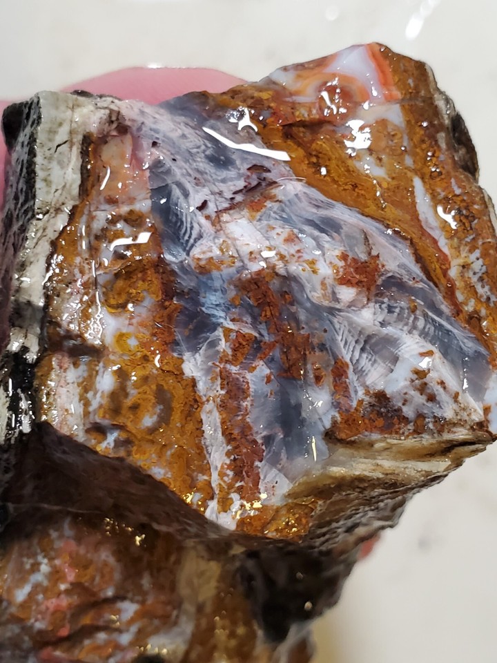 Banded Opalized Jasper Agate Wonderstone Rough Mexico 513g Lapidary ...