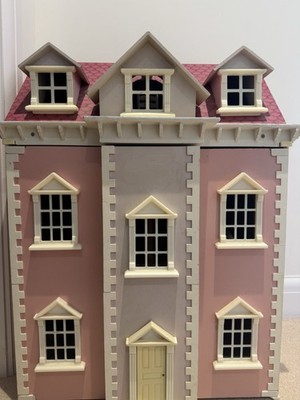 Pink Dolls House with Intricate Furniture and Accessories | eBay UK