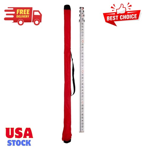 AdirPro 14-Foot Aluminum Grade Rod – 10ths, Dual Sided 4-Section ...