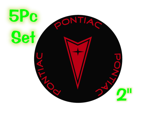 Pontiac Wheel Center Cap 2" Overlay Decals Choose your Colors 5 in a ...