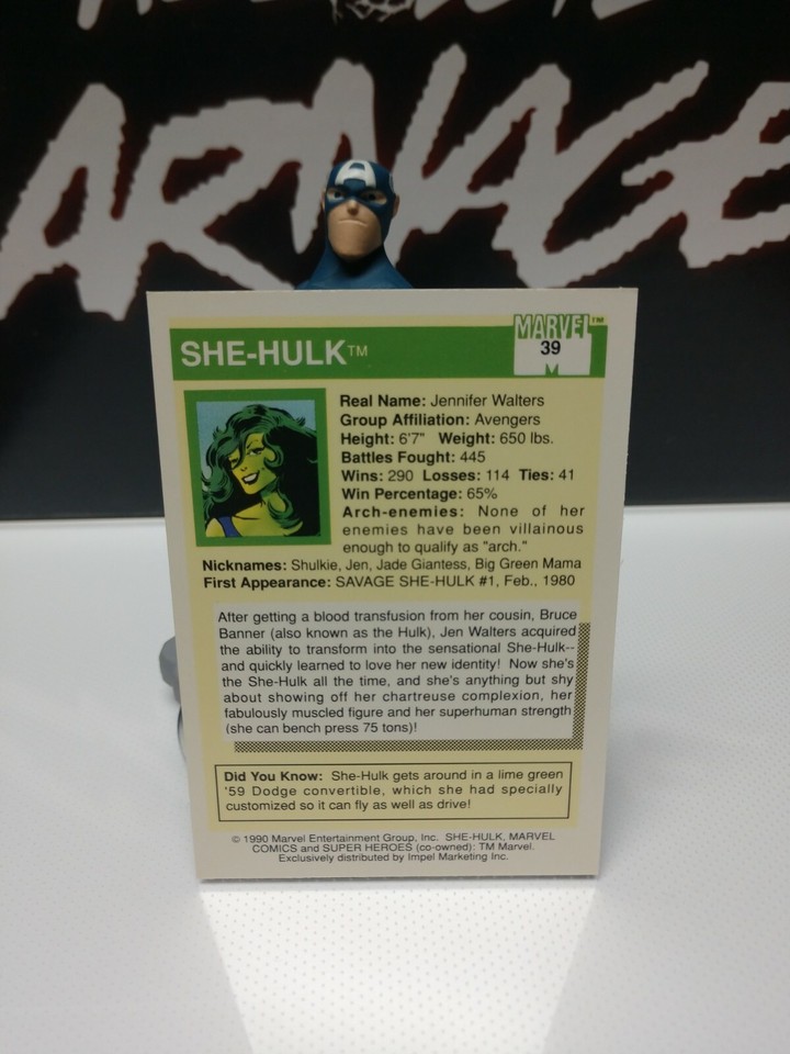 Marvel Universe She-Hulk Card #39 Impel Series One 1990 | eBay